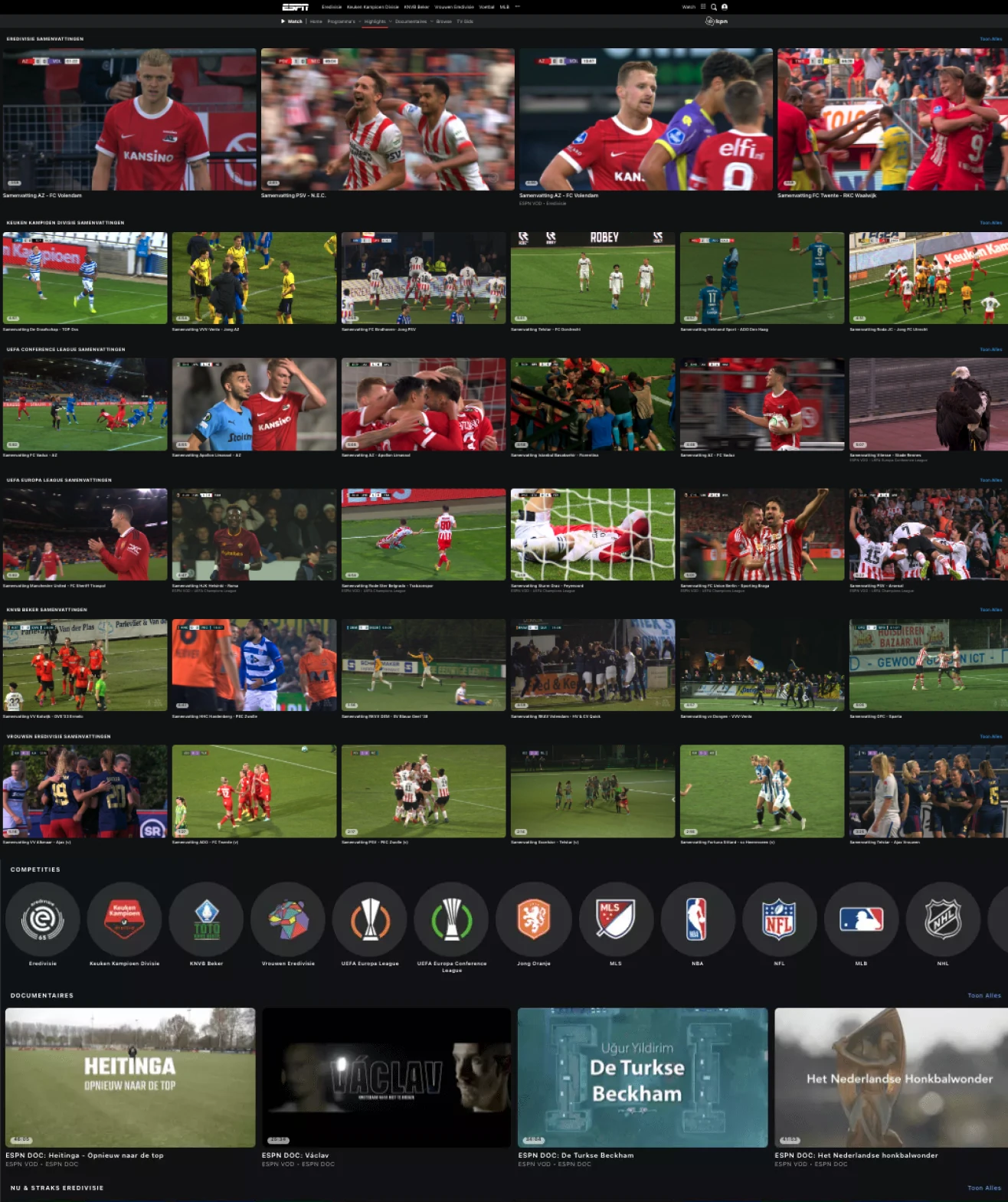 ESPN - Kijk alle Eredivisie wedstrijden live!